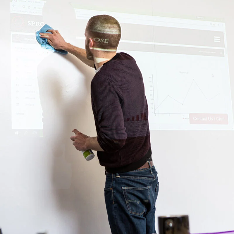 Papier Peint Tableau Blanc Projecteur | Papier peint effaçable à sec ...